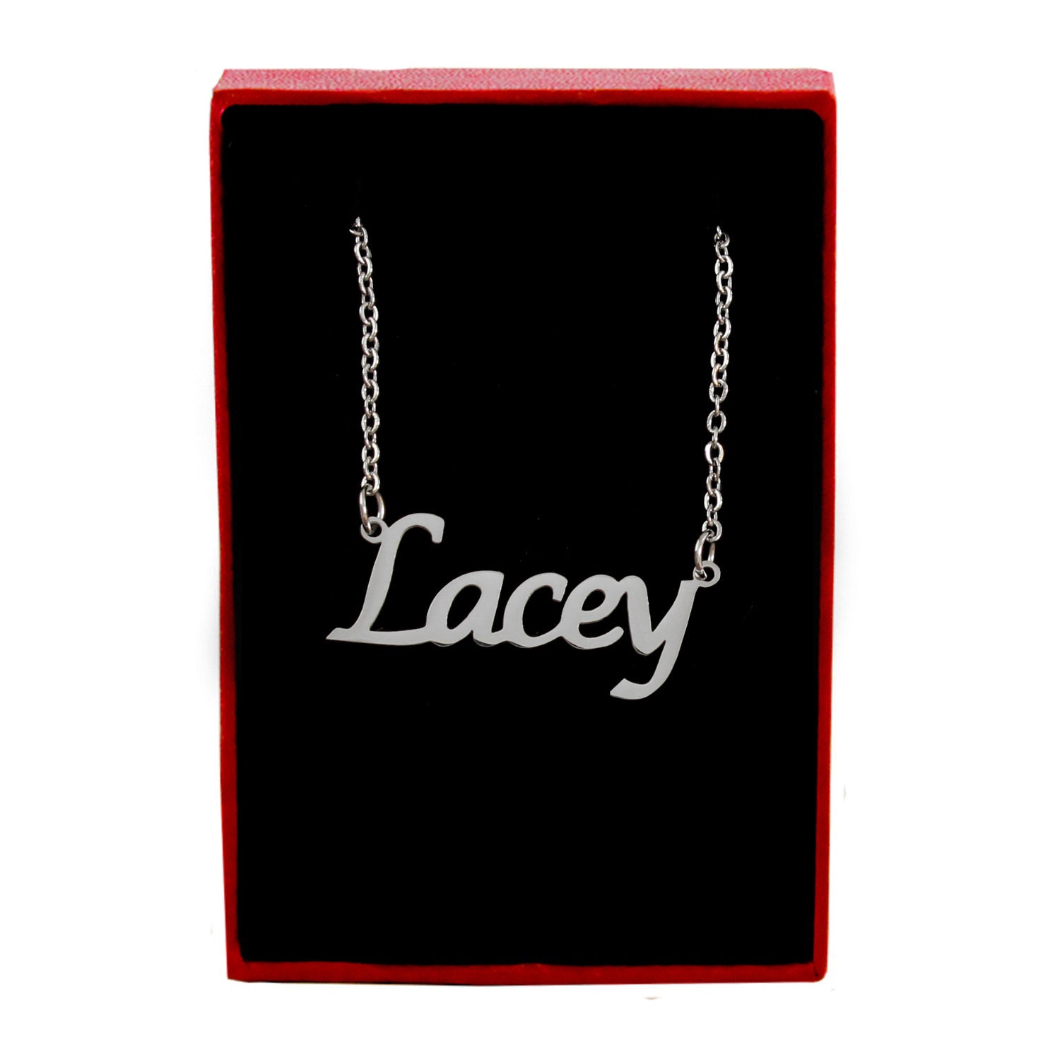 LACEY Personalized Name Necklace 18k Rose Gold/gold - Etsy