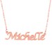 MICHELLE Rose Gold Personalized Name Necklace Free Gift Box & Bag - Etsy