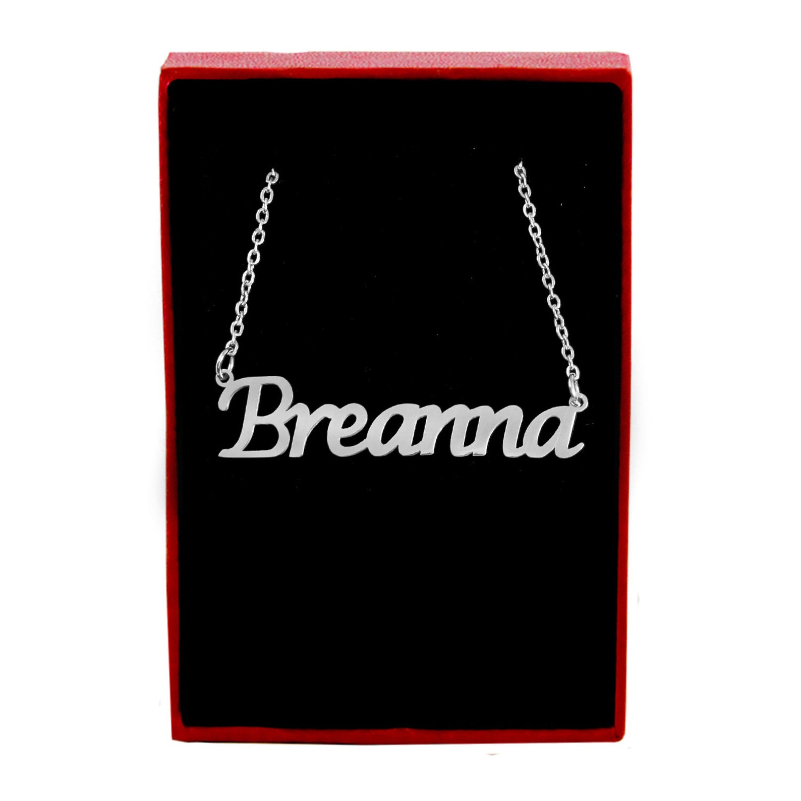 BREANNA Personalized Name Necklace 18k Rose Gold / gold | Etsy