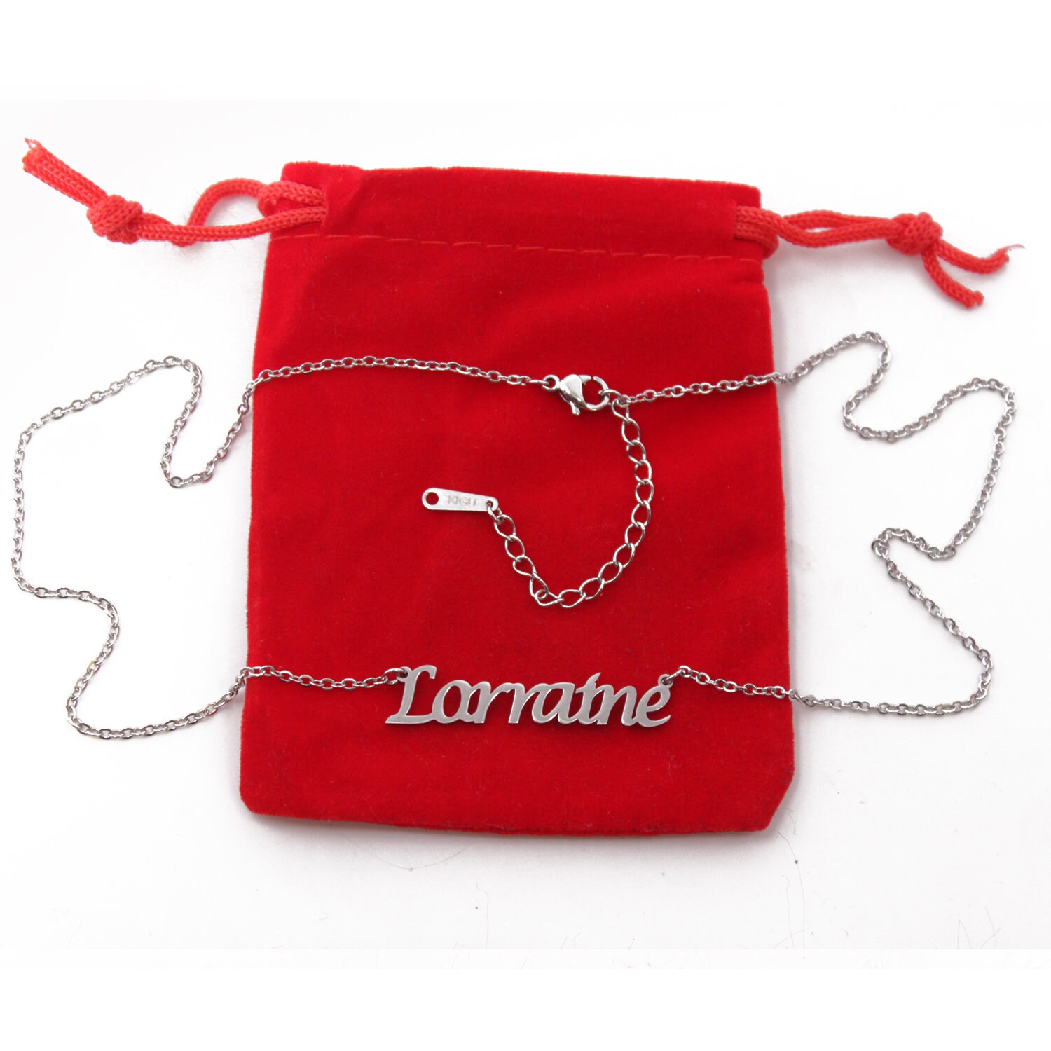 LORRAINE Personalized Name Necklace 18ct Rose - Etsy