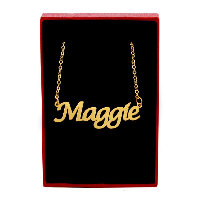 MAGGIE Personalized Name Necklace 18k Rose Gold/gold - Etsy