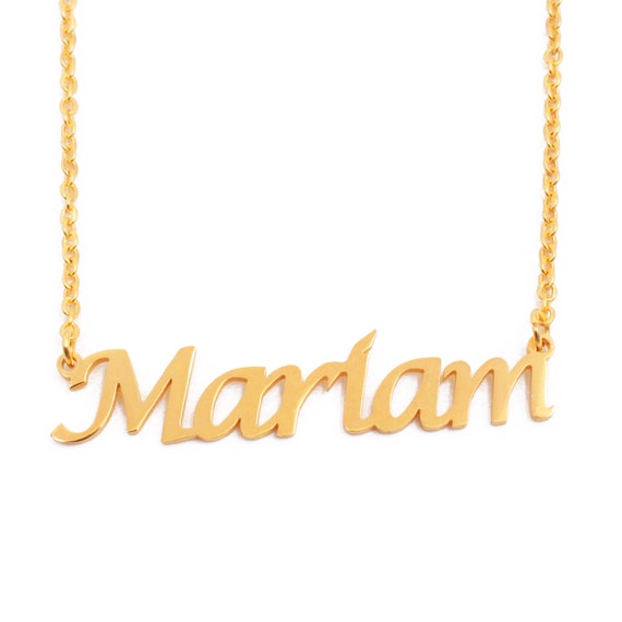 Mariam Gold Name Necklace Personalized Jewellery Free | Etsy
