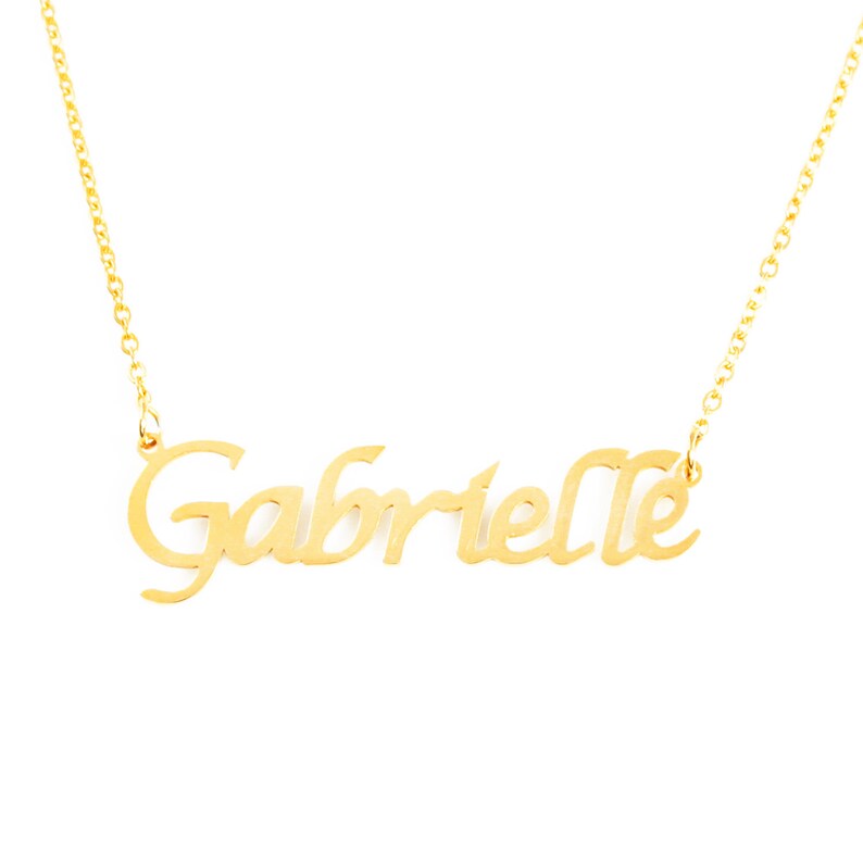 GABRIELLE- Personalized Name Necklace - 18ct Rose Gold/gold/silver ...