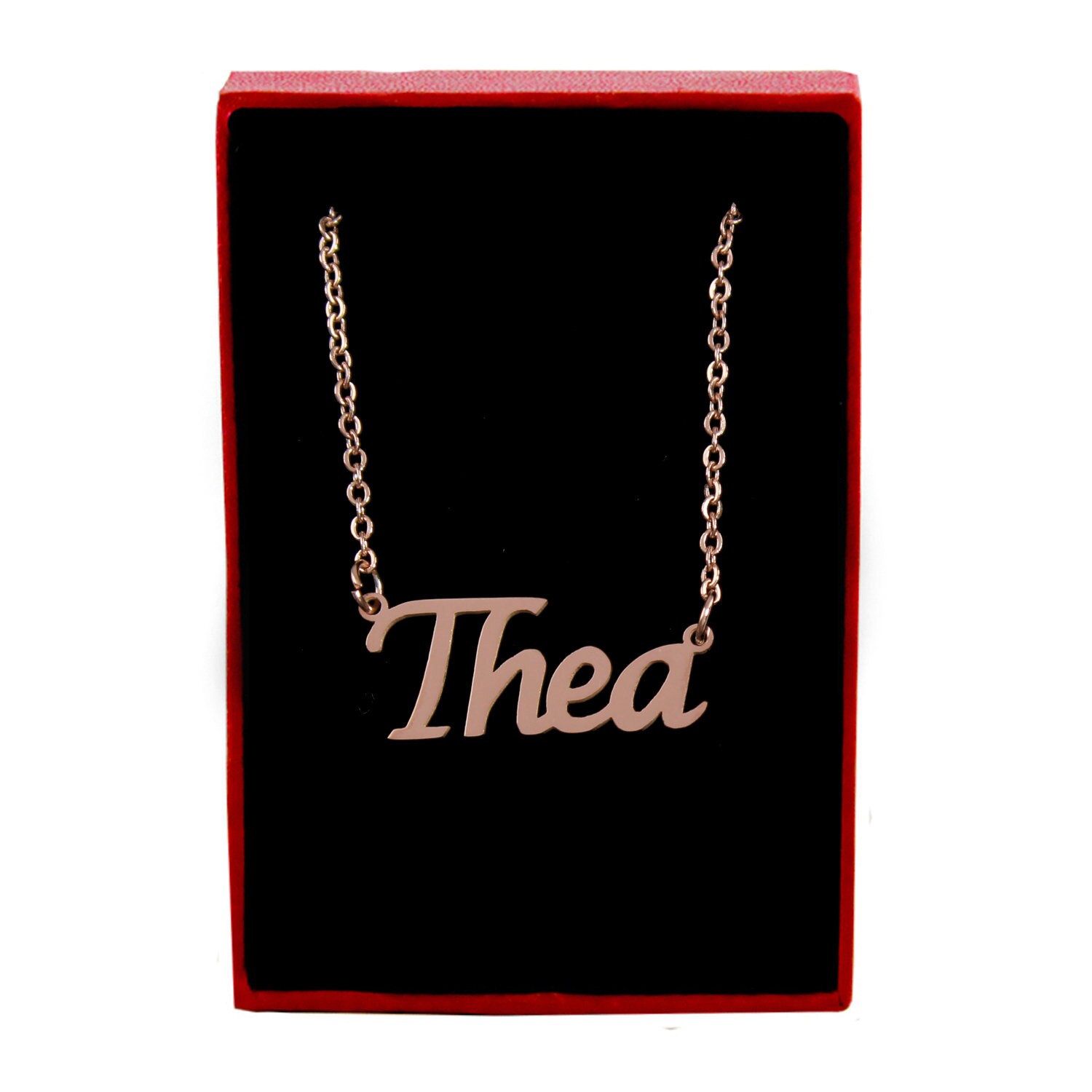 THEA Personalized Name Necklace 18k Rose Gold/gold | Etsy