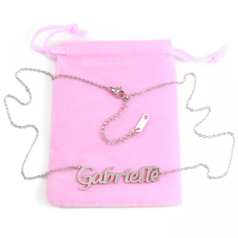 GABRIELLE- Personalized Name Necklace - 18ct Rose Gold/gold/silver ...