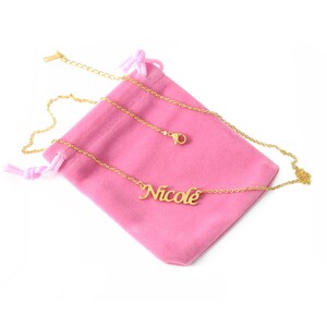 Name Necklace Nicole-18ct Gold Plated-personalized Name Necklace ...