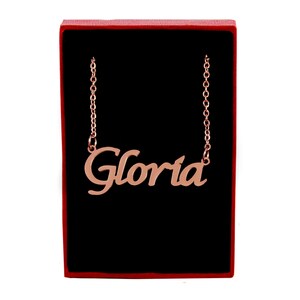 GLORIA Personalized Name Necklace 18k Rose Gold/gold Plated/silver Tone ...