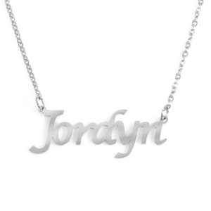 JORDYN Personalized Name Necklace 18ct Rose - Etsy