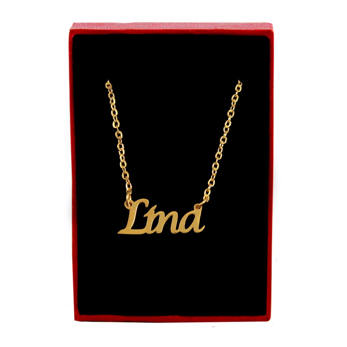 LINA Personalized Name Necklace 18k Rose Gold/gold | Etsy
