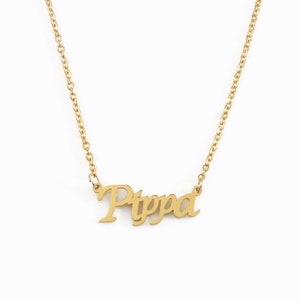 PIPPA- Name Necklace - Rose Gold/gold/silver Tone - Free Gift Box & Bag ...