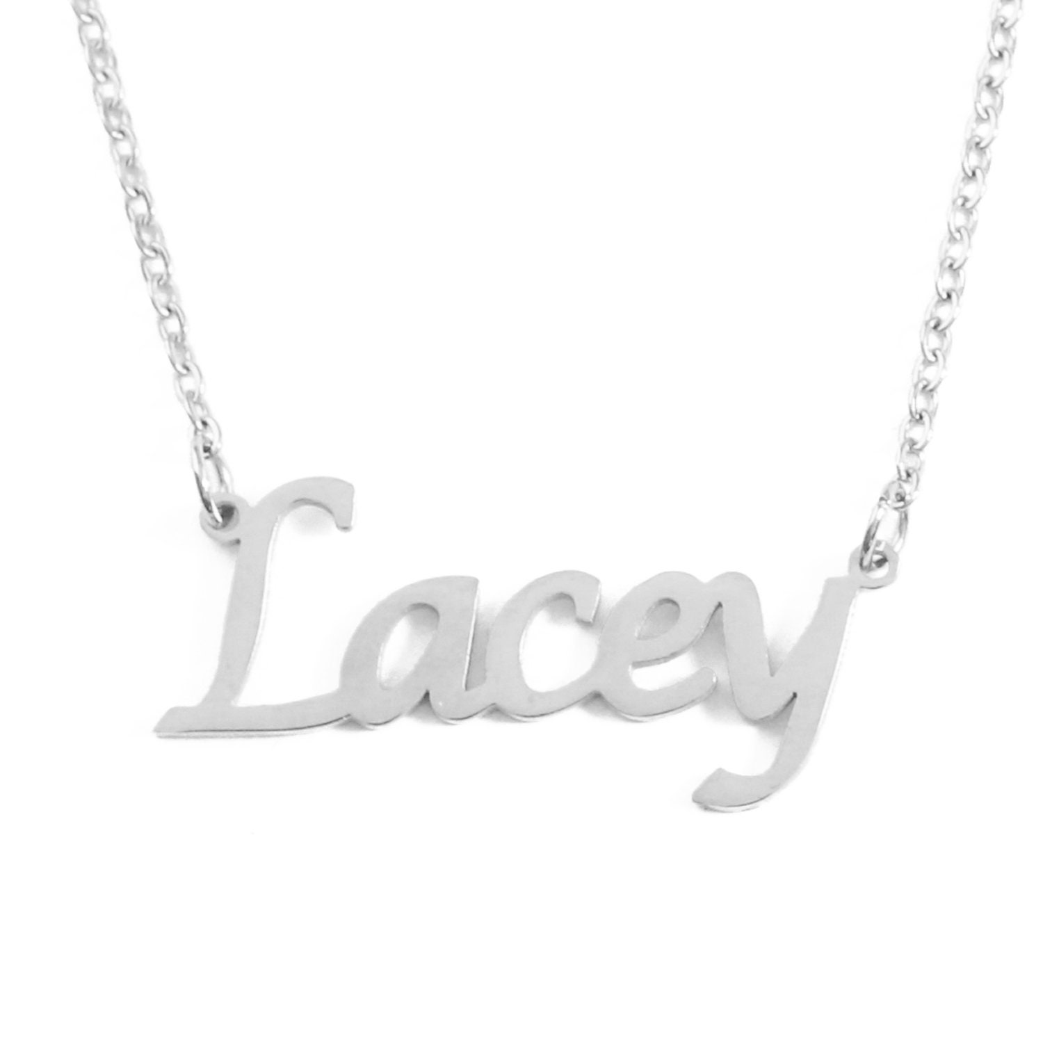 LACEY Personalized Name Necklace 18k Rose Gold/gold - Etsy