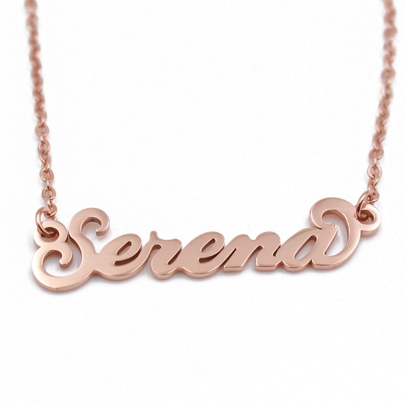 SERENA - 18K Gold / Rose Gold / White Gold Plated Personalized Name ...