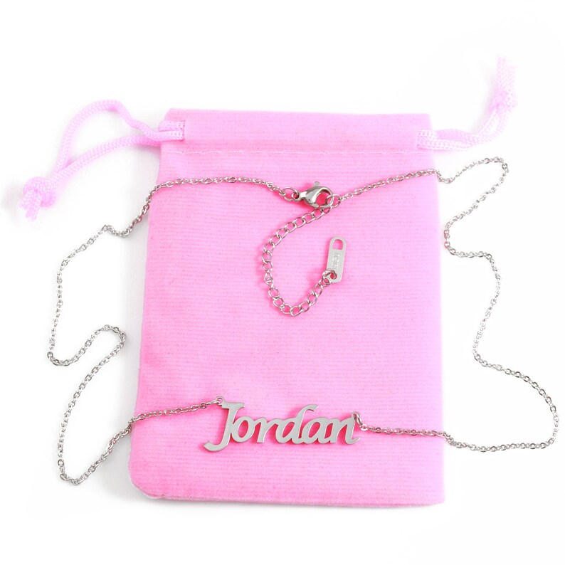 JORDAN Personalized Name Necklace 18ct Rose - Etsy
