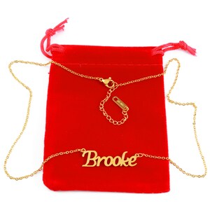 BROOKE - Gold Name Necklace - Personalized Jewellery - Free Gift Box ...