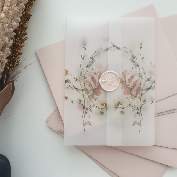 Vellum Invitation - Etsy
