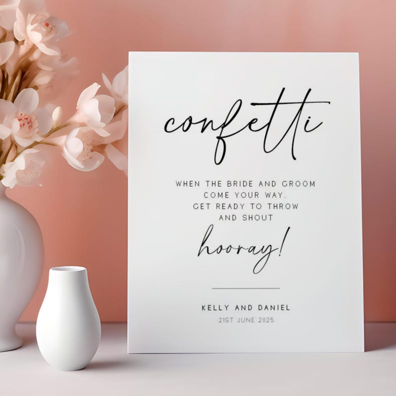 Confetti Wedding Sign - Etsy