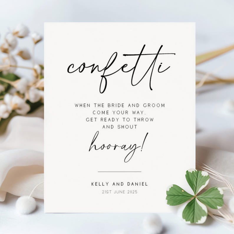 Confetti Wedding Sign - Etsy
