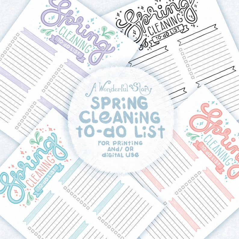 Spring Cleaning To-do List Printable, Seasonal Cleaning Checklist, Home ...