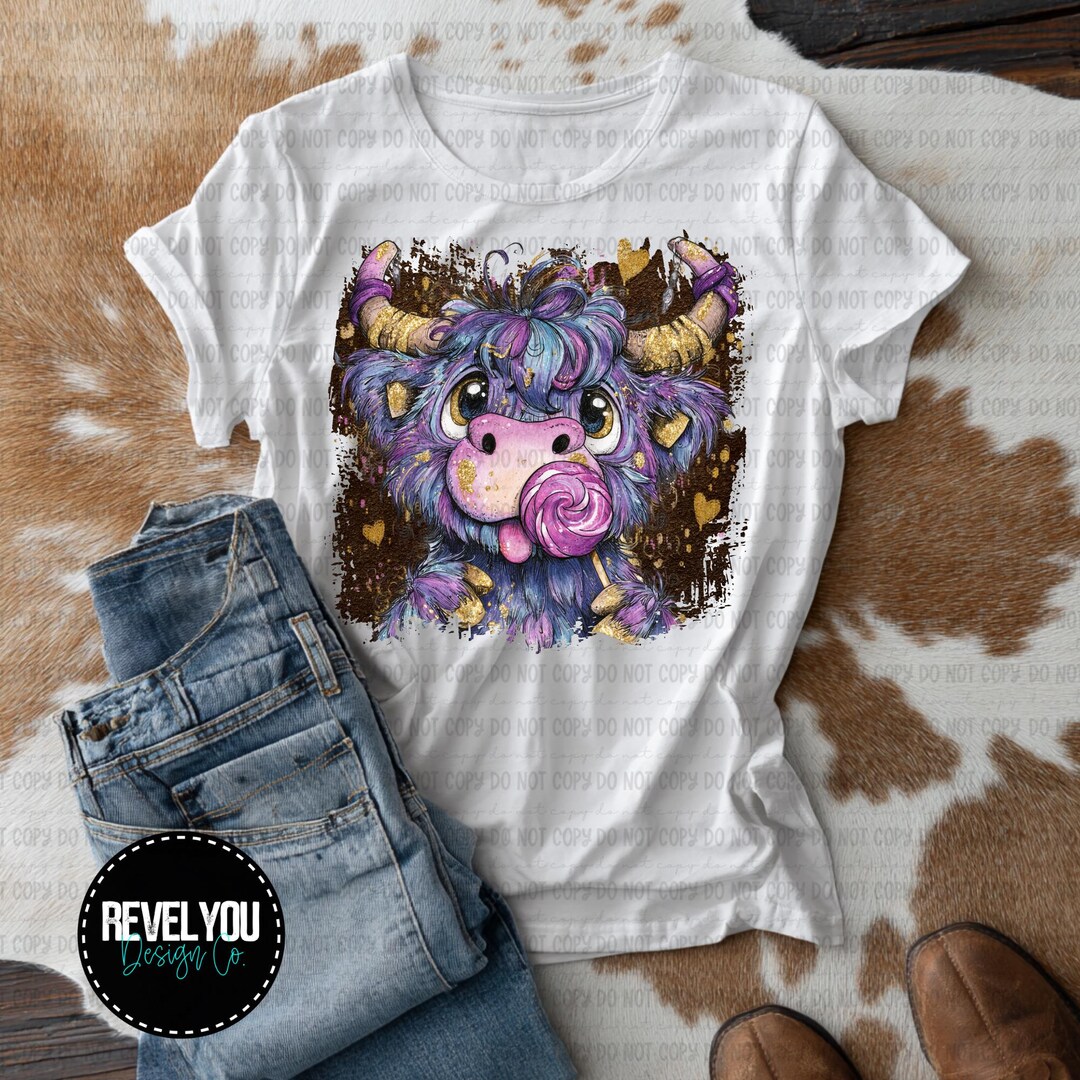 Whimsical Cow Lollipop - PNG DOWNLOAD - Etsy
