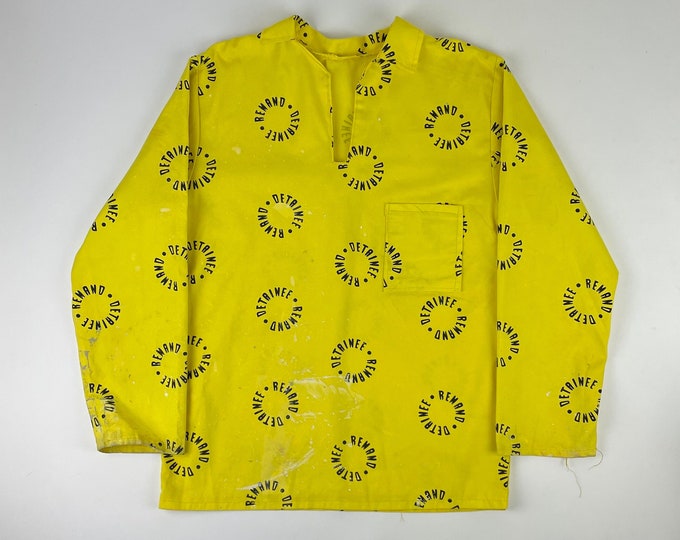 2000's South African Prison Smock Shirt Yellow Black Authentic Large - Etsy