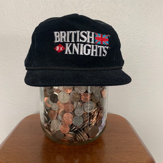 1980's Vintage British Knights adjust Corduroy cap Bl… - Gem
