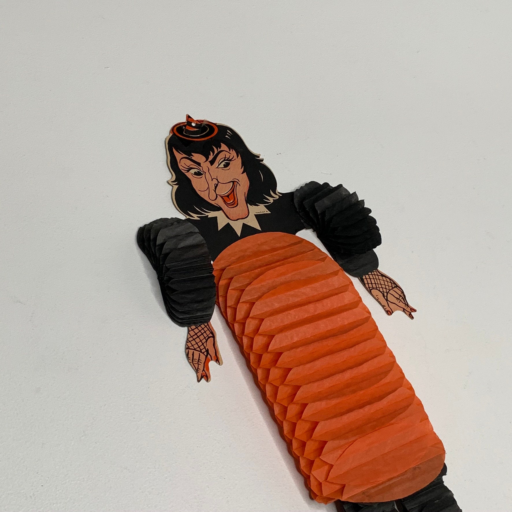 1950's Vintage Witch Paper Witch Halloween Decoration | Etsy