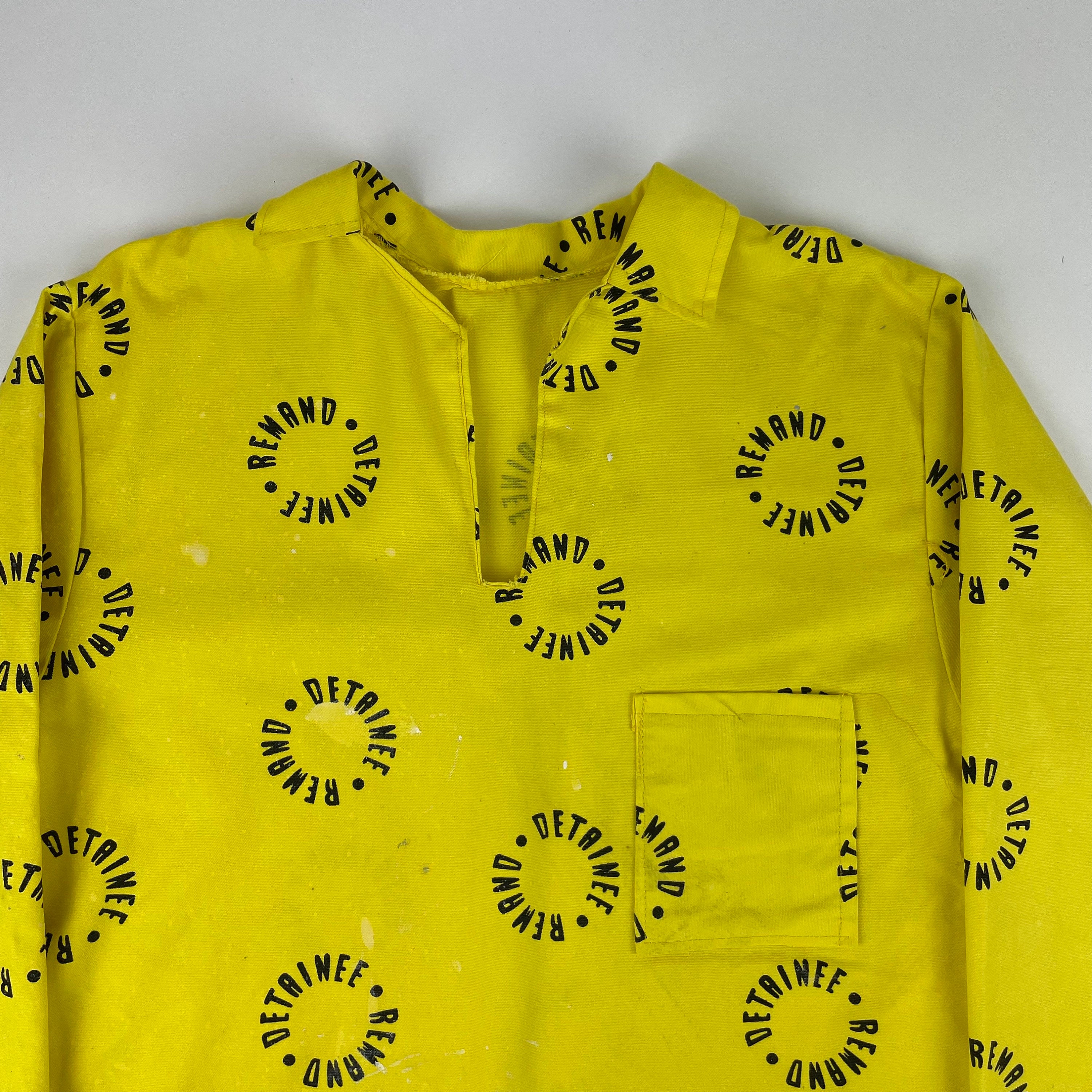 2000's South African Prison Smock Shirt Yellow Black - Etsy