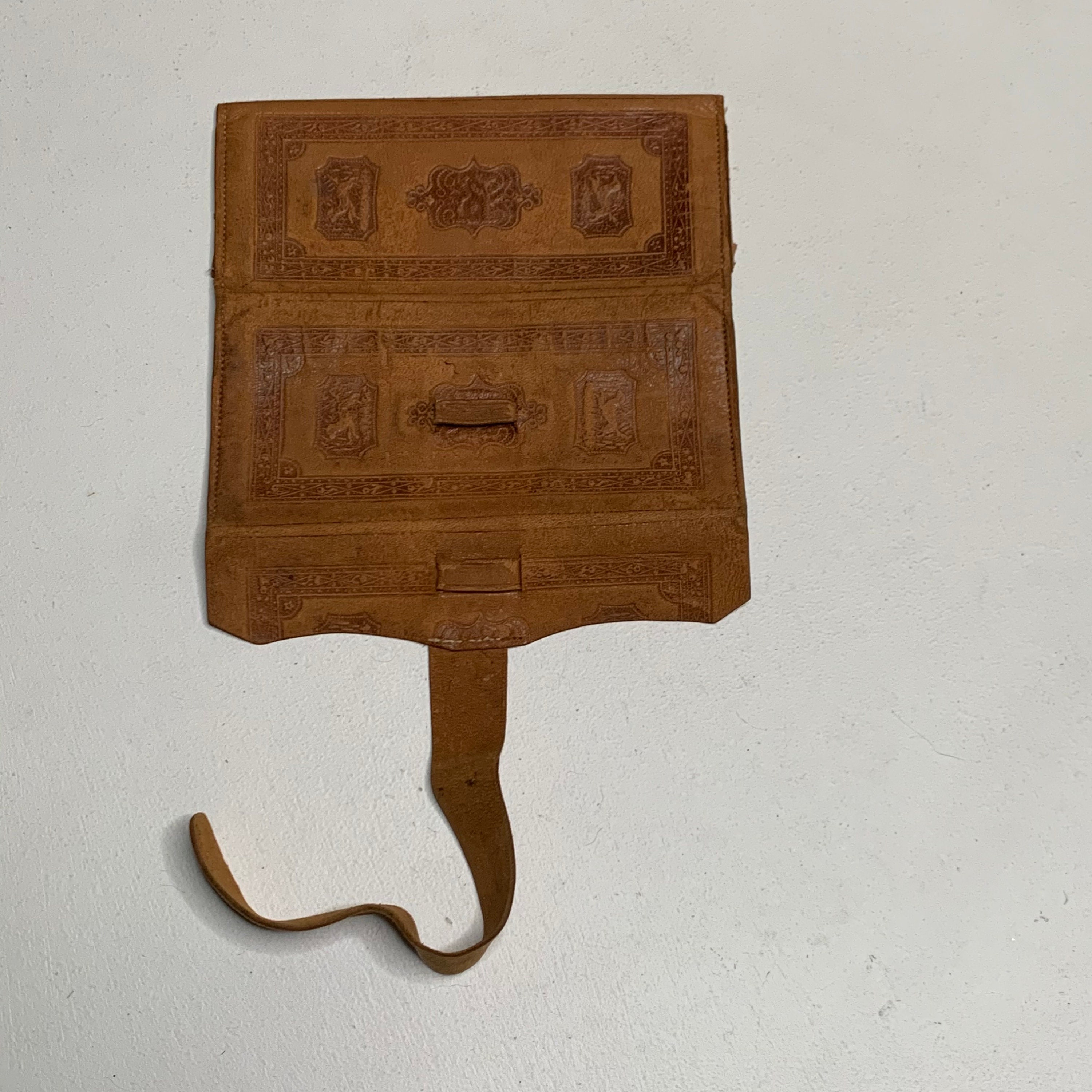 Victorian Era Deer Hide Bill Fold Hand Made Tooled - Etsy