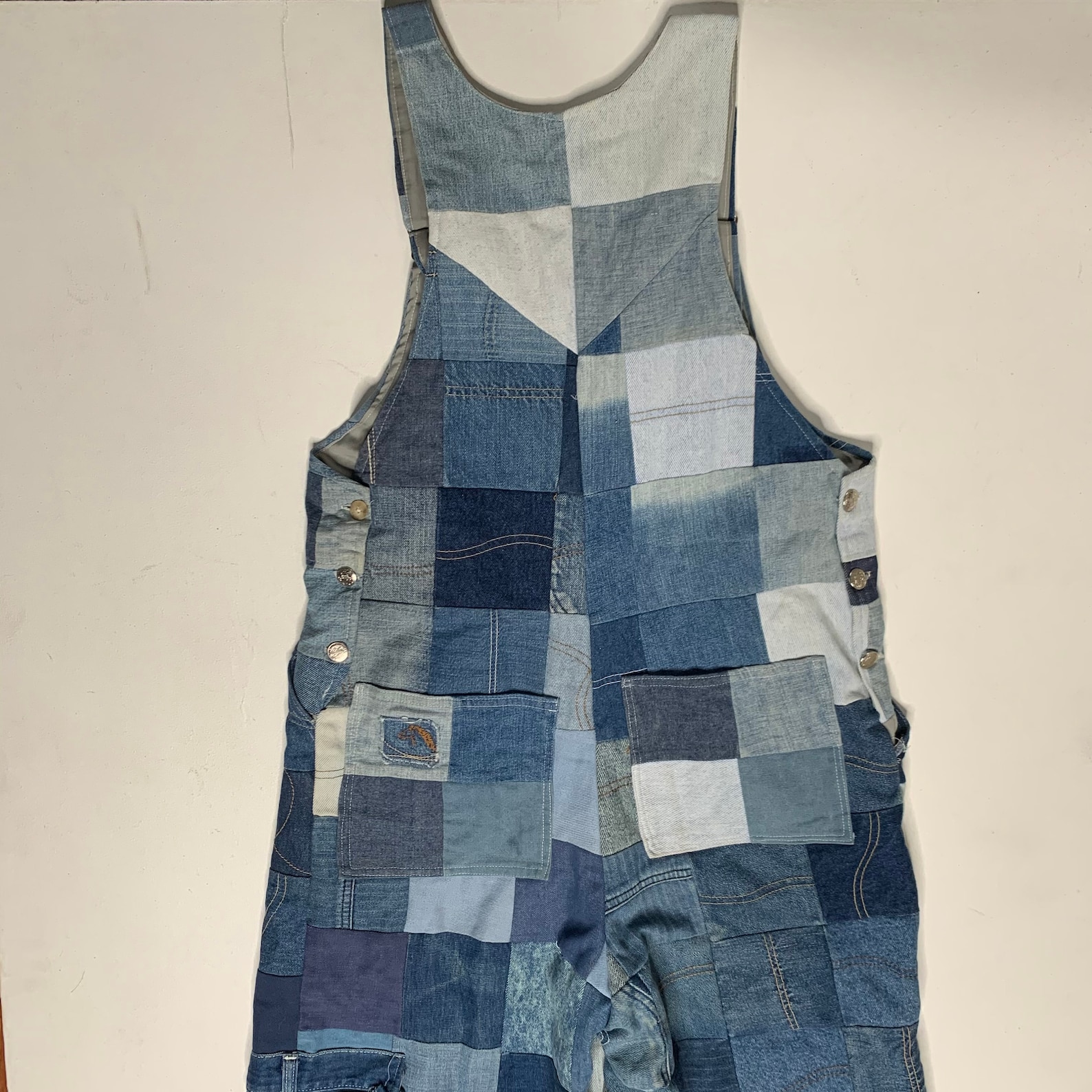 1970's Vintage Quilted Patchwork Denim Overalls Homemade | Etsy