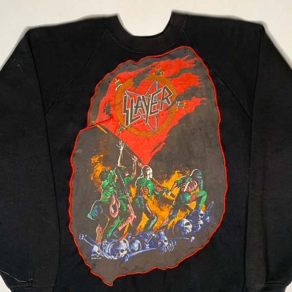 1980's Vintage Slayer World Sacrifice Tour Shirt Salv… - Gem