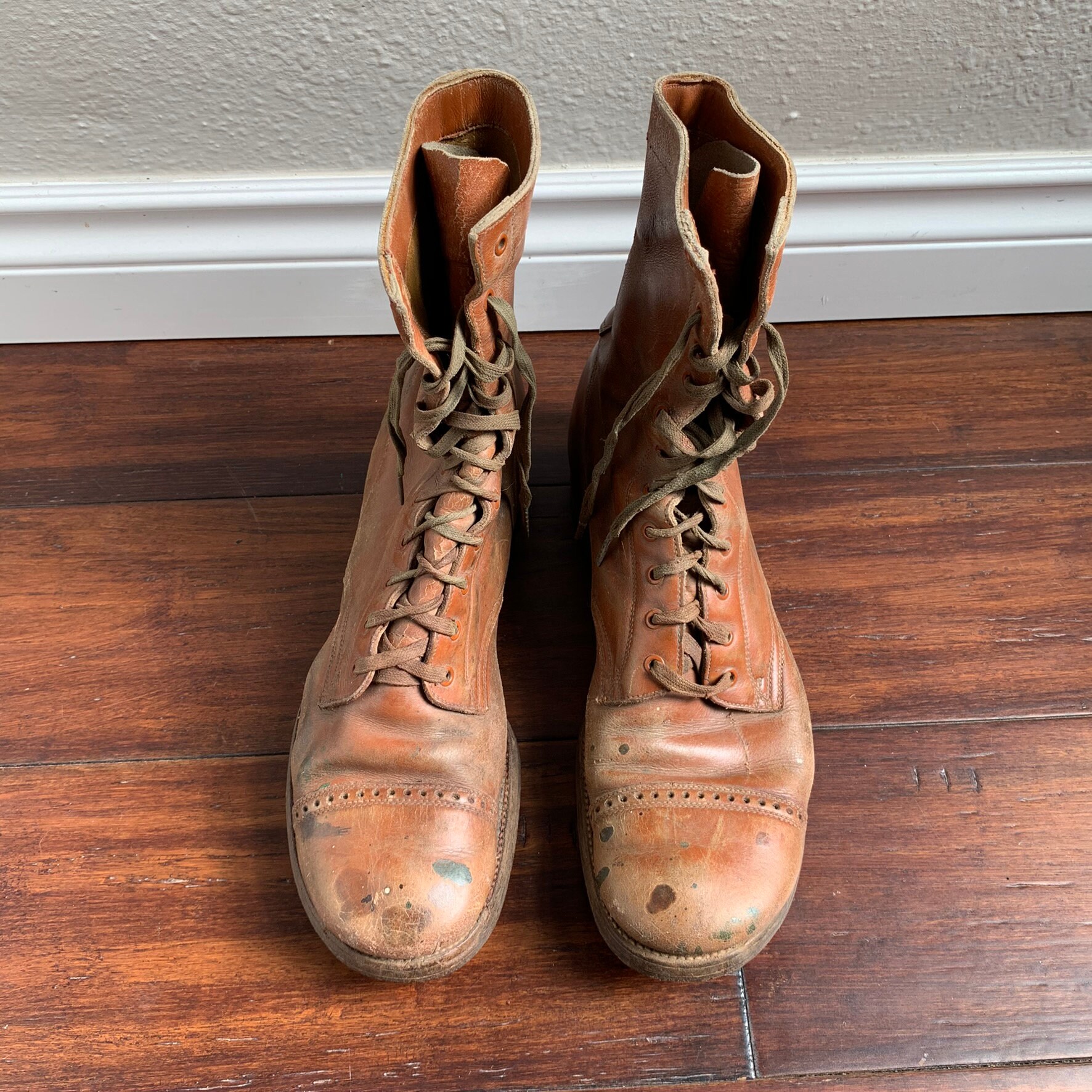 1940's WW2 Toe Cap Paratrooper Military Boots Size 9 B | Etsy UK
