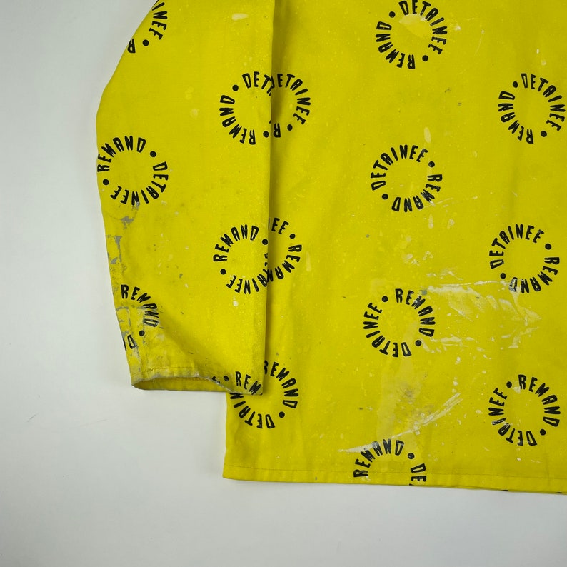 2000's South African Prison Smock Shirt Yellow Black - Etsy