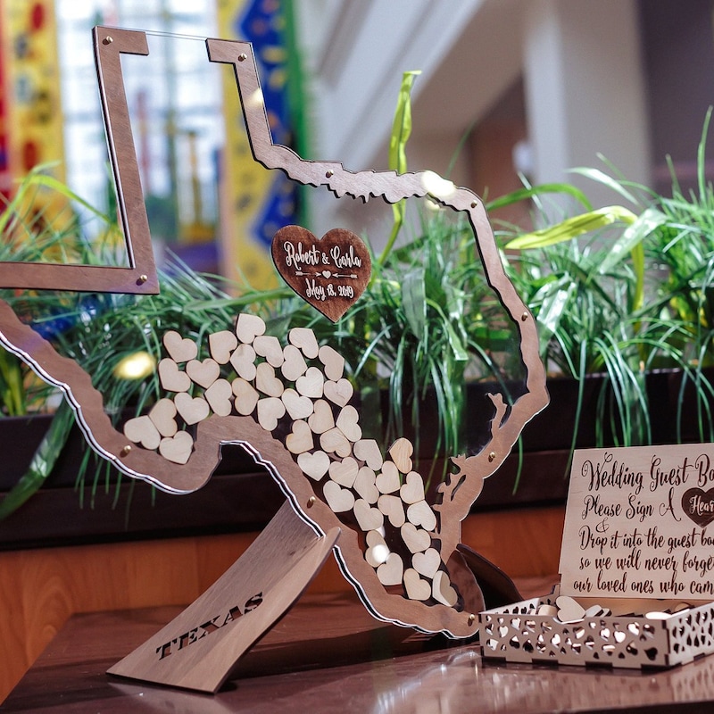 Wedding Guest Book State Shapes - Etsy