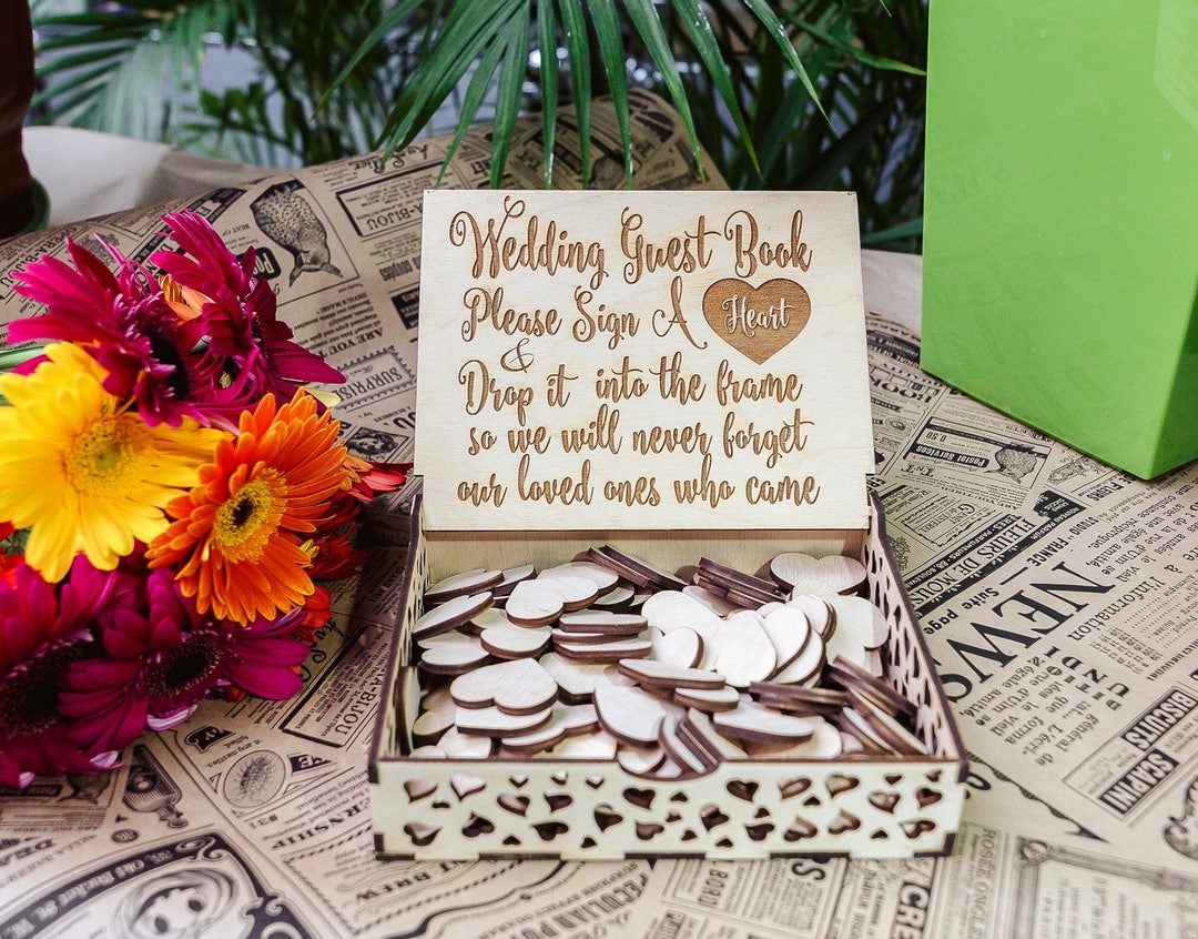 Wedding Sign, Box for Hearts, Gift for the Couple, Wooden Box, Wedding ...