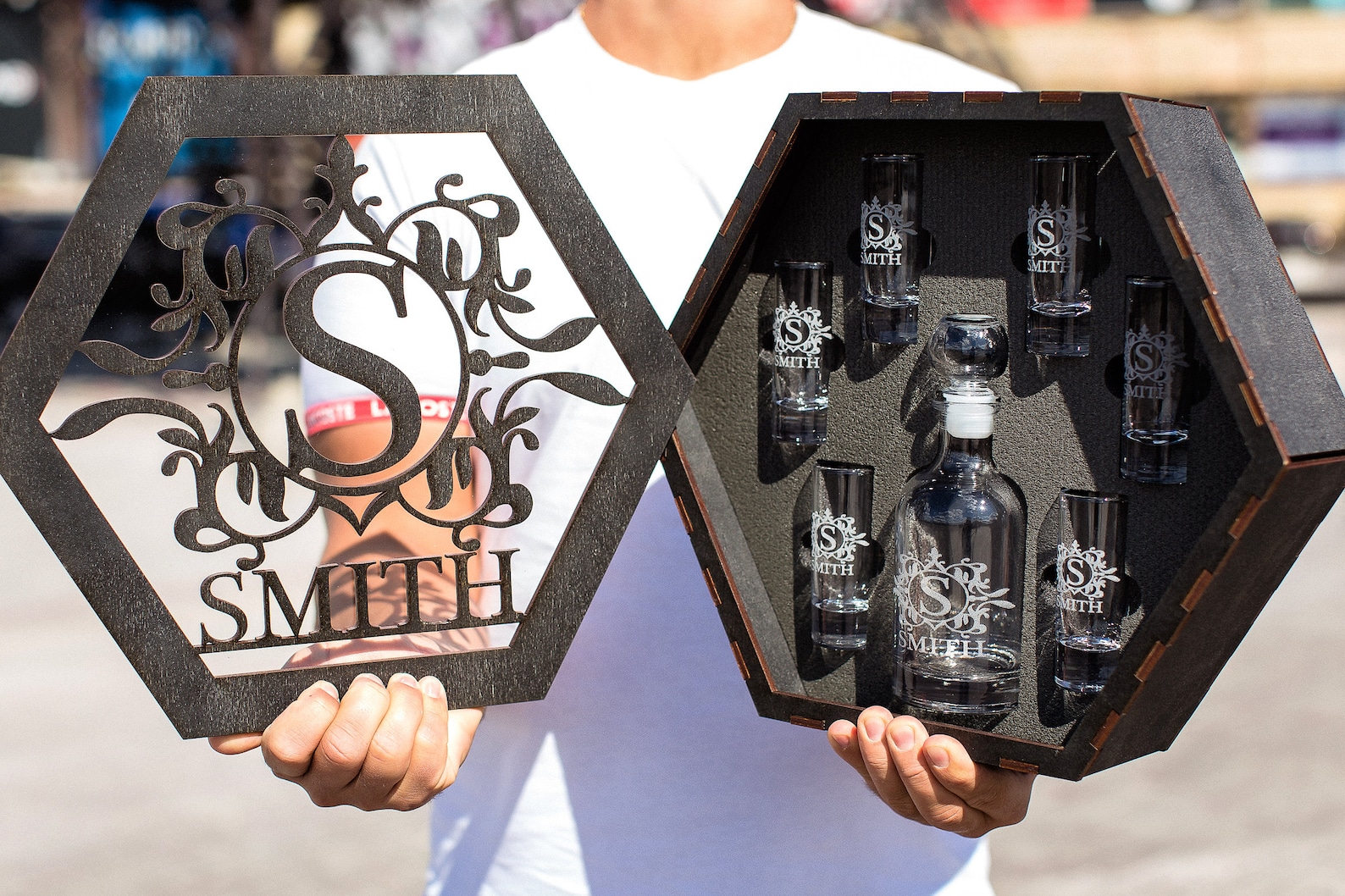 Shot Glasses Tequila Decanter Set Vodka Glass Set Custom - Etsy