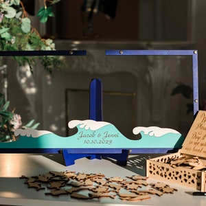 Nautical Wedding Guest Book Alternative, Ocean Drop Box With Sharks ...