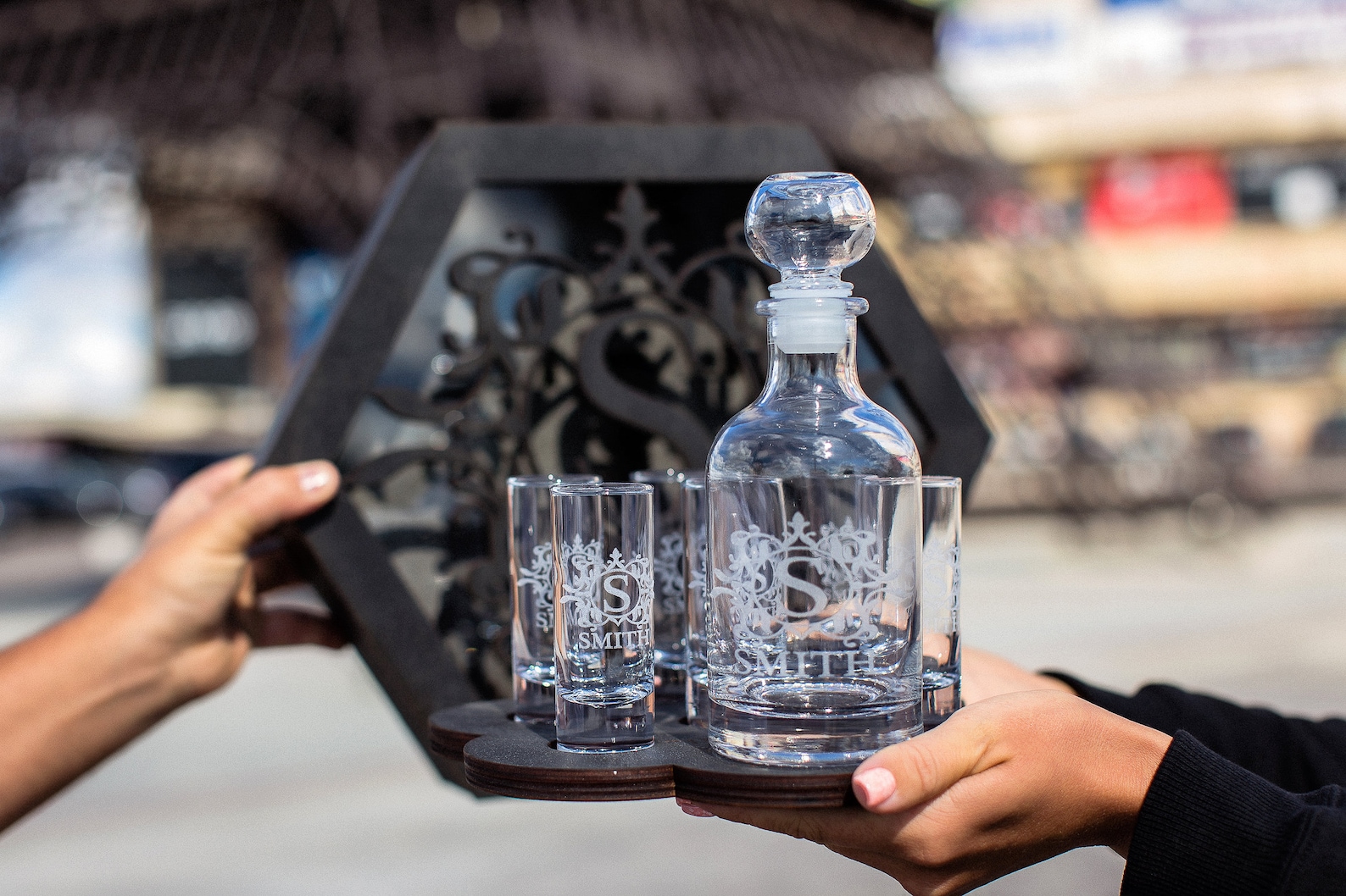 Shot Glasses Tequila Decanter Set Vodka Glass Set Custom - Etsy