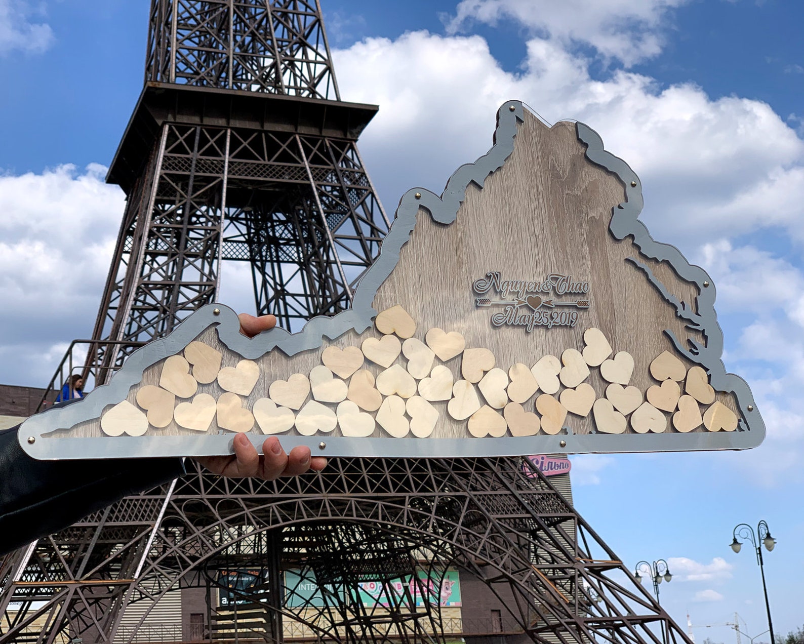 Virginia Shape Virginia Shape Wedding Guest Book VIRGINIA | Etsy