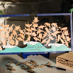 Nautical Guest Book, Shark Guestbook, Wedding Guest Book, Marine Guest ...