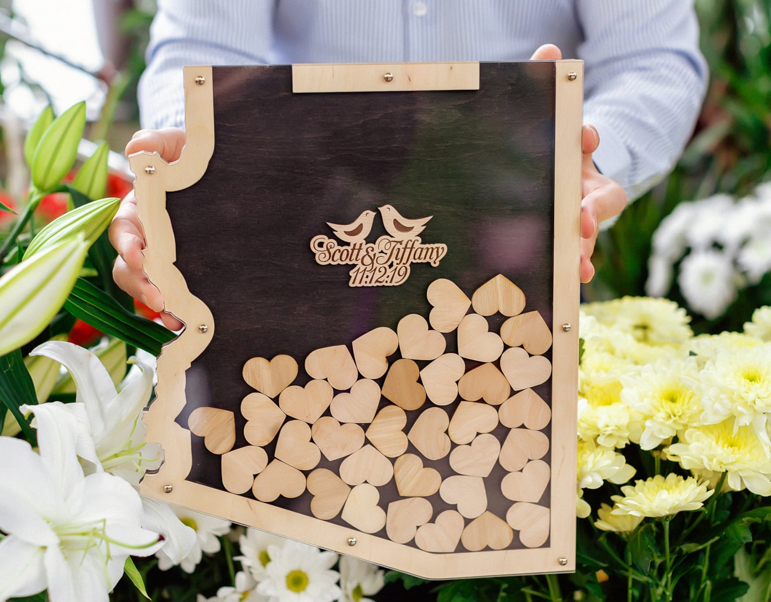 Arizona Wedding Guest Book Arizona Shape Wedding Guest Book - Etsy