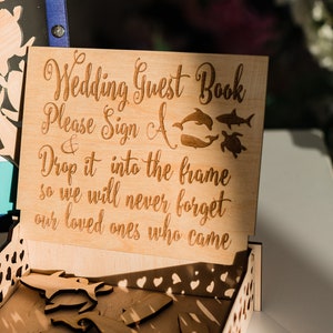 Nautical Guest Book, Shark Guestbook, Wedding Guest Book, Marine Guest ...