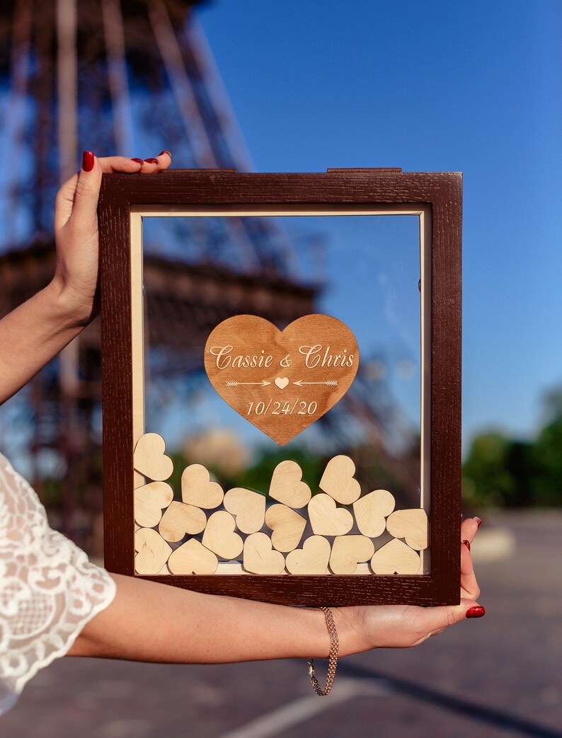 Brown Guest Book Wedding Guest Book Drop Box Wedding Guest | Etsy