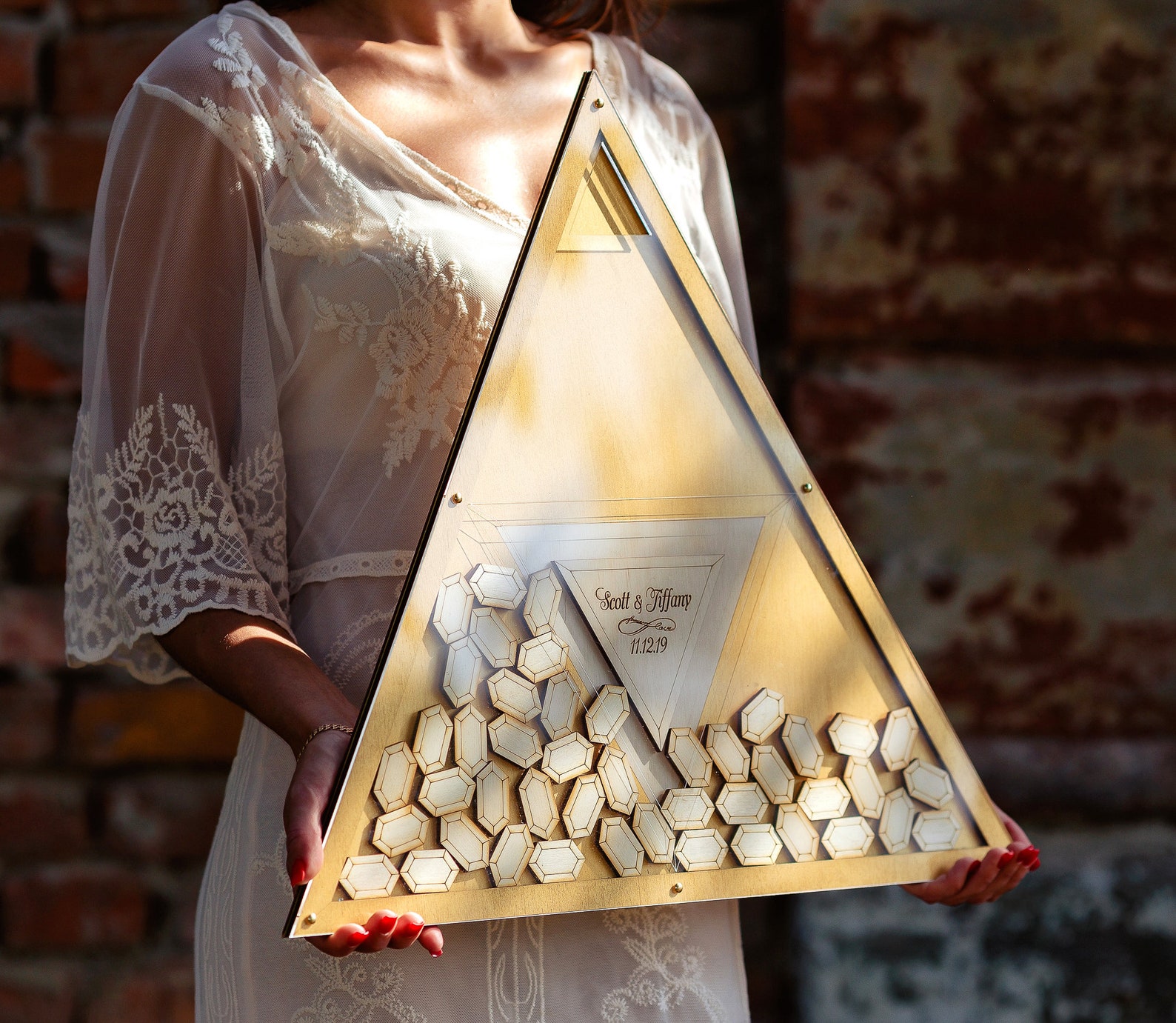 Triangle Wedding Guest Book Guest Book Wedding Guest Book - Etsy