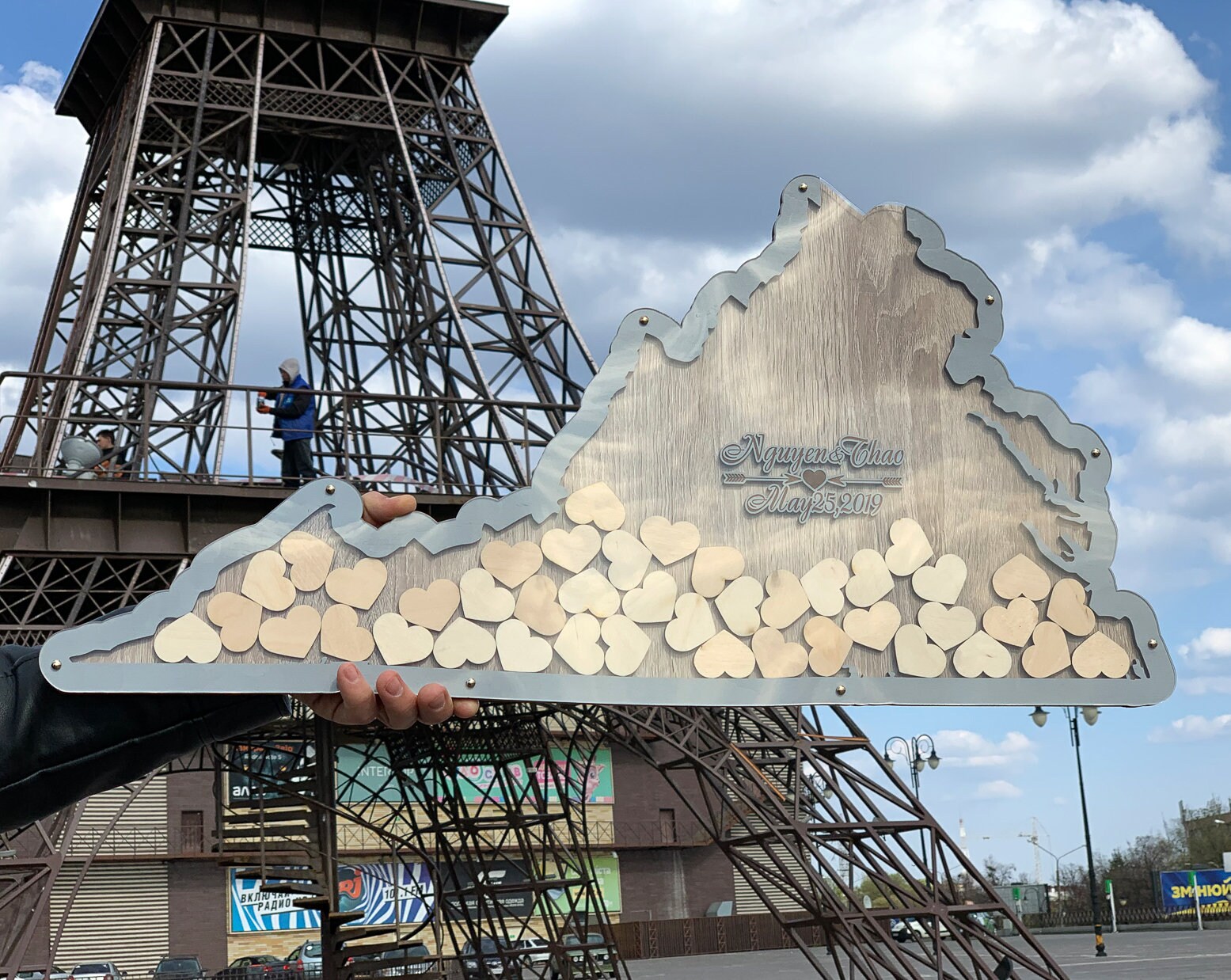 Virginia Shape Virginia Shape Wedding Guest Book VIRGINIA | Etsy