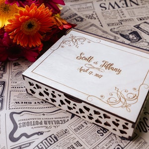 Wedding Sign, Box for Hearts, Gift for the Couple, Wooden Box, Wedding ...