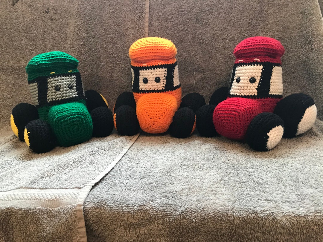 Crochet Tractor, Stuffed Tractor, Crochet Animal Toy, Toddler, Baby ...