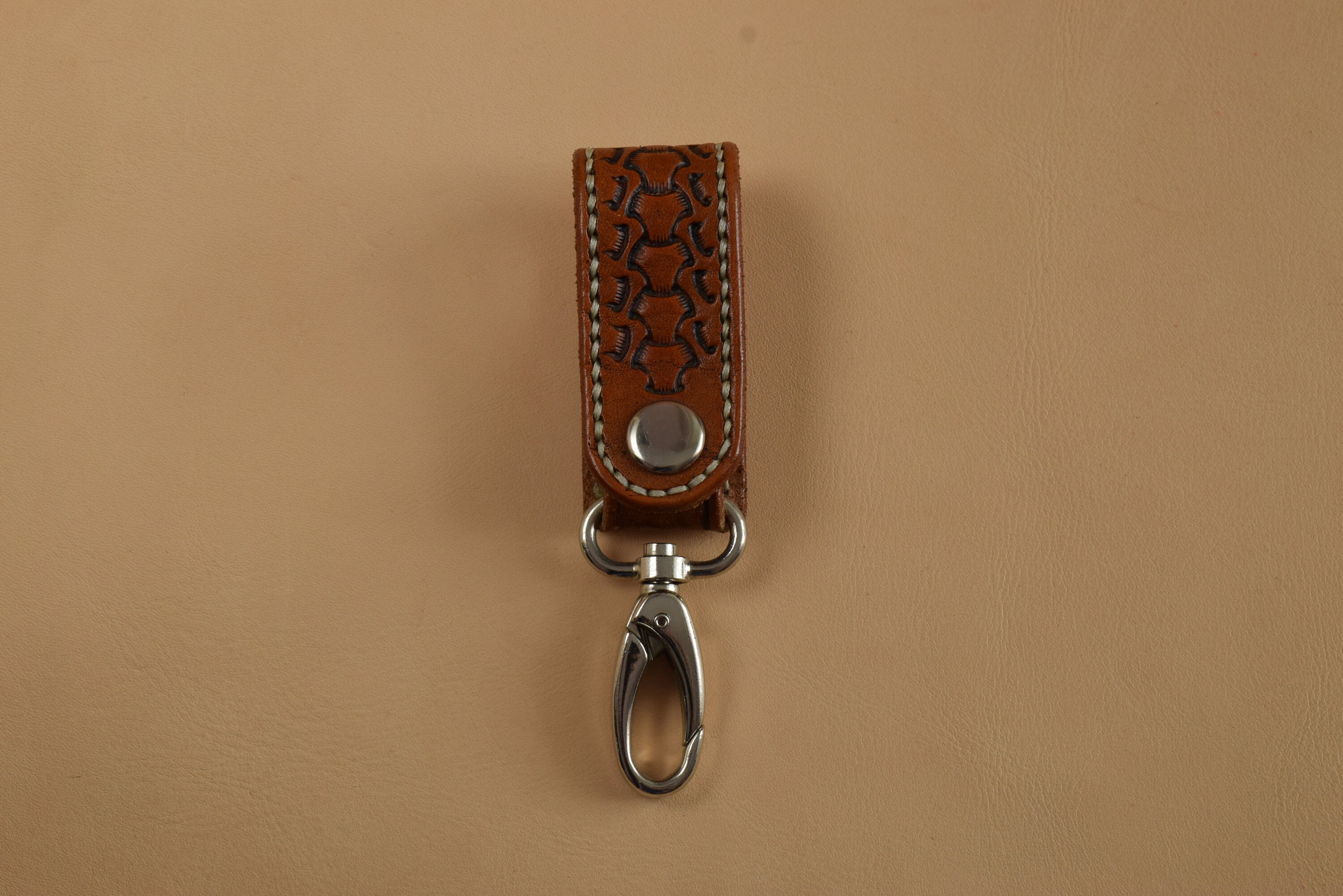 Handmade Leather Keychain - Etsy