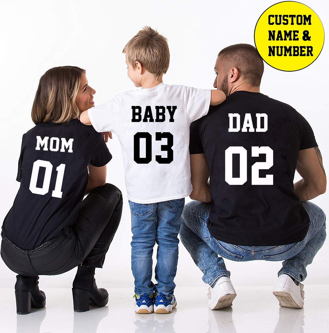 Custom Family Shirts. Any Name. Any Number. Personalized Shirts. Name ...