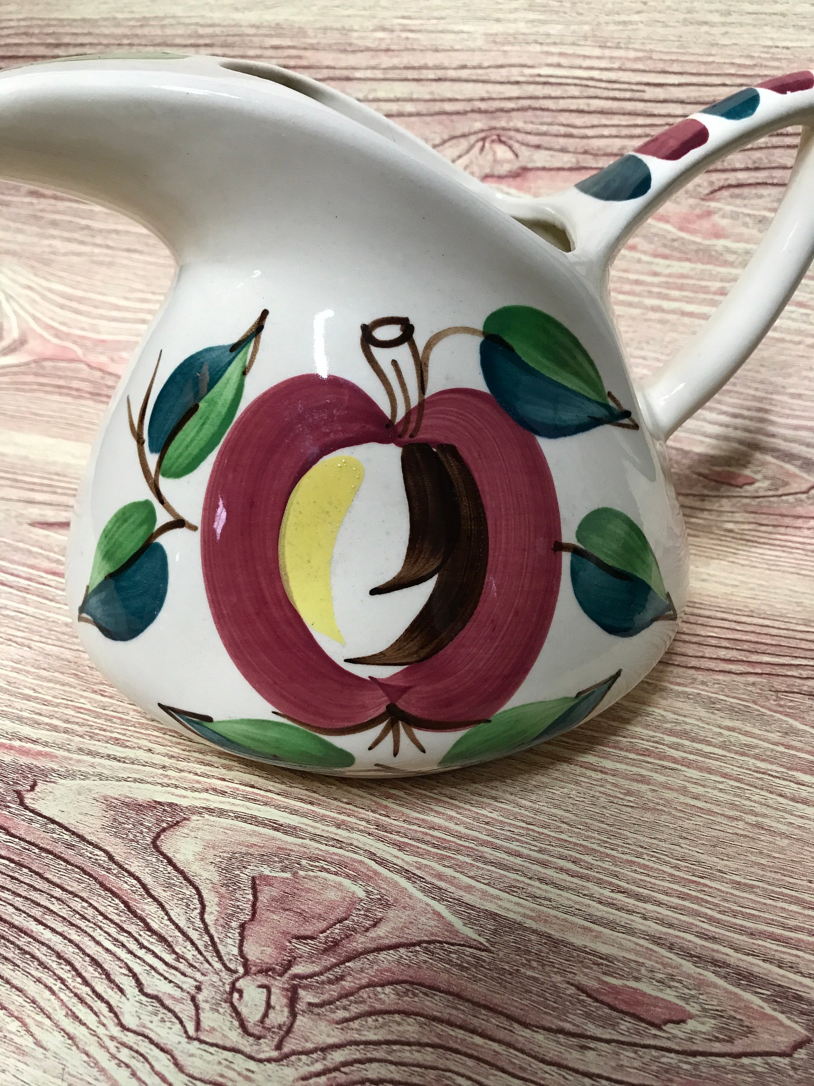 Vintage Purinton Pottery Apple Large Pitcher Large Purinton Apple Slip ...
