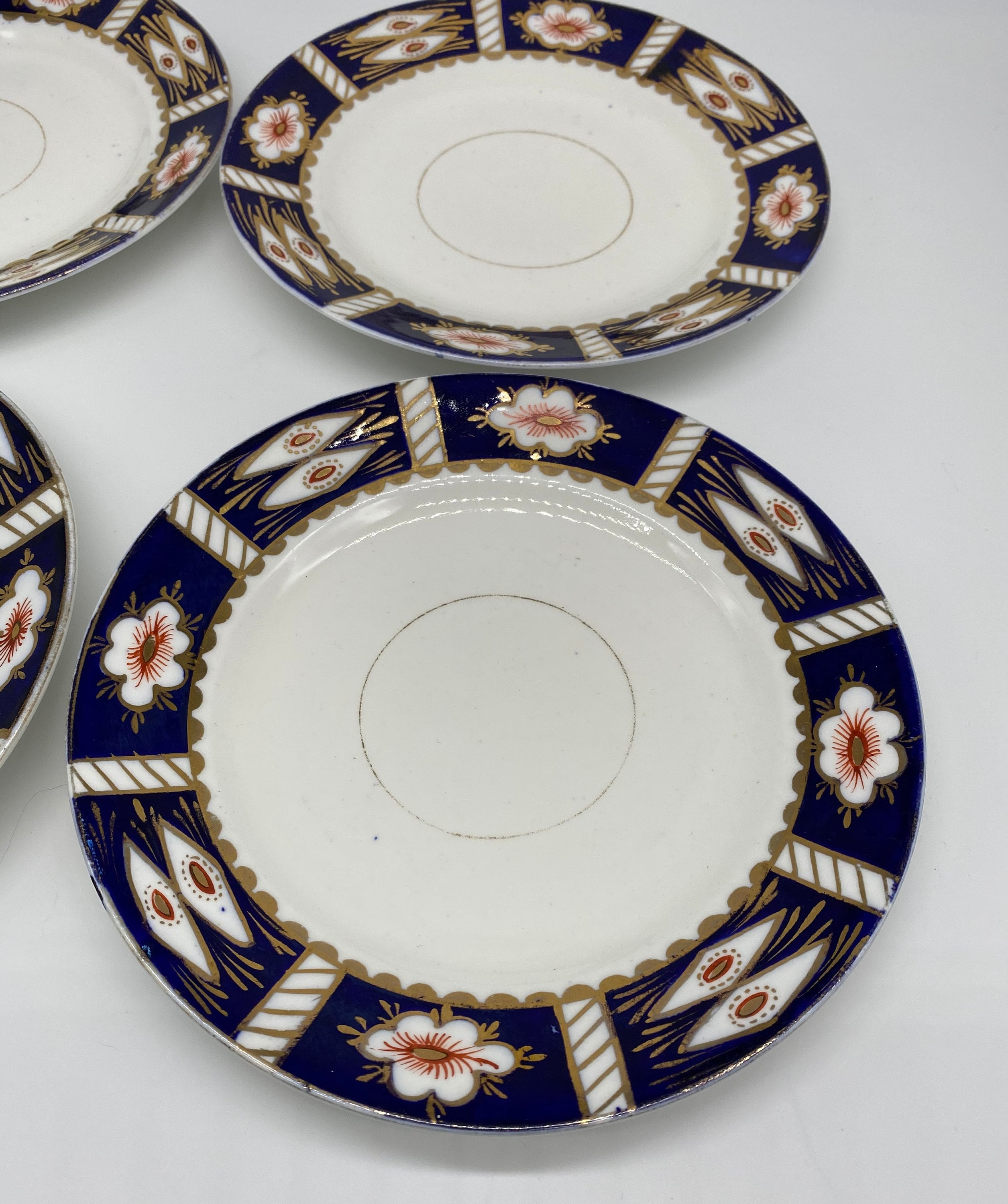 Set of 4 Gladstone Imari Pattern Dessert Plates 1930s English Bone ...